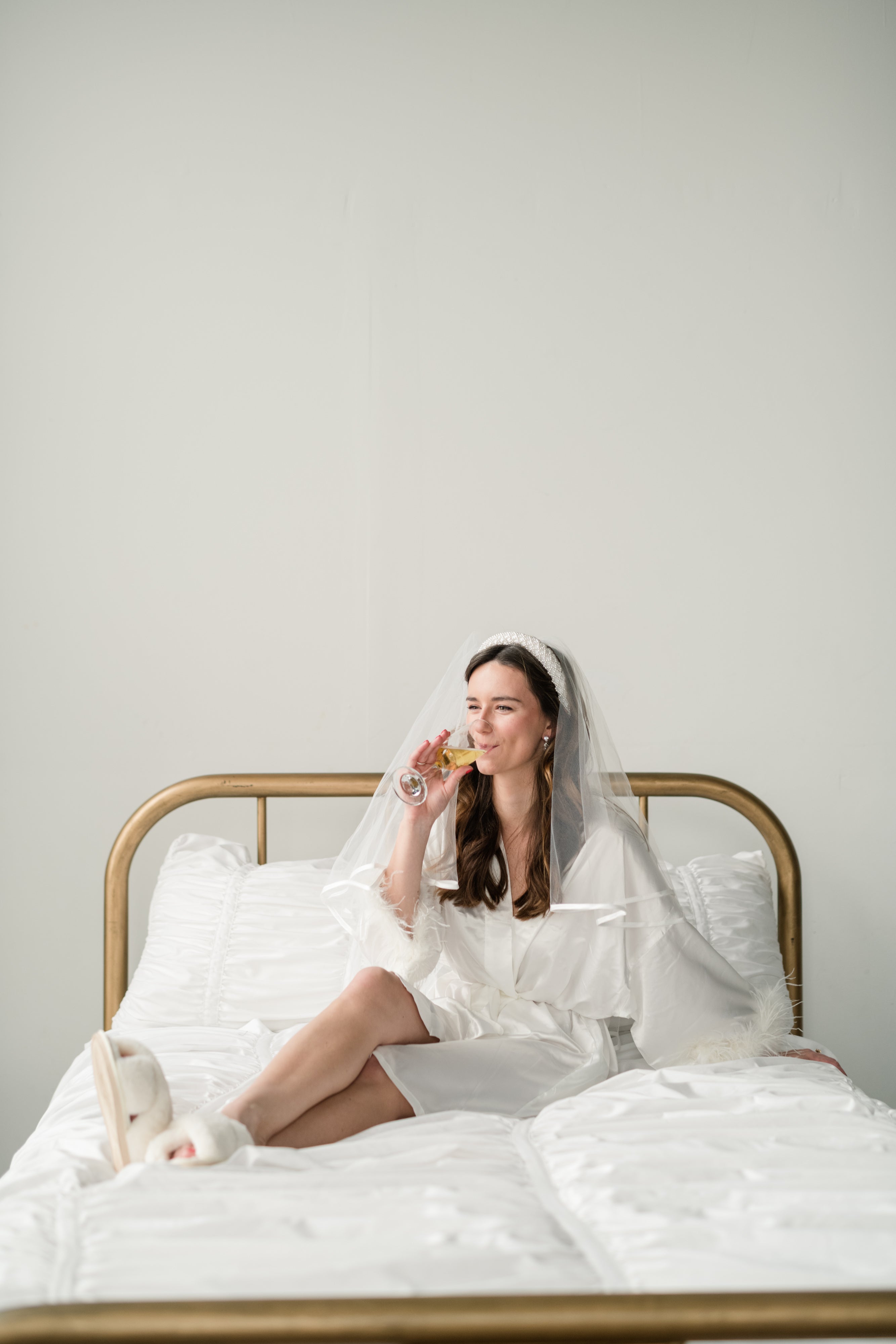 Kat Robe | White Ostrich Feather Robe – AGM Designs